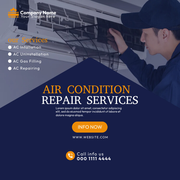 Air condition repair service poster template | PosterMyWall
