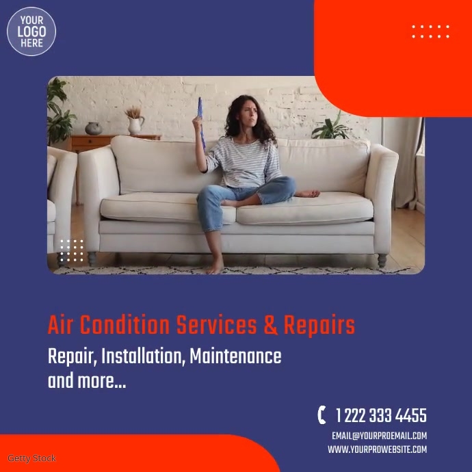 Air Condition Services Video Template | PosterMyWall