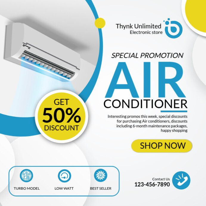 Air Conditioner Instagram Post Template | PosterMyWall