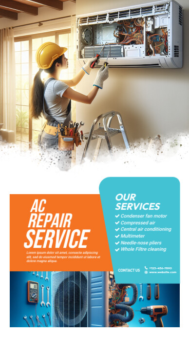 Copy of air conditioner repair template | PosterMyWall