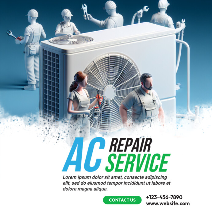 air conditioner repair template | PosterMyWall