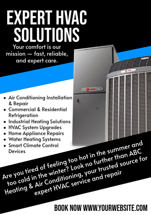 Copy of Air Conditioning Hvac Social Media Ad Hvac | PosterMyWall