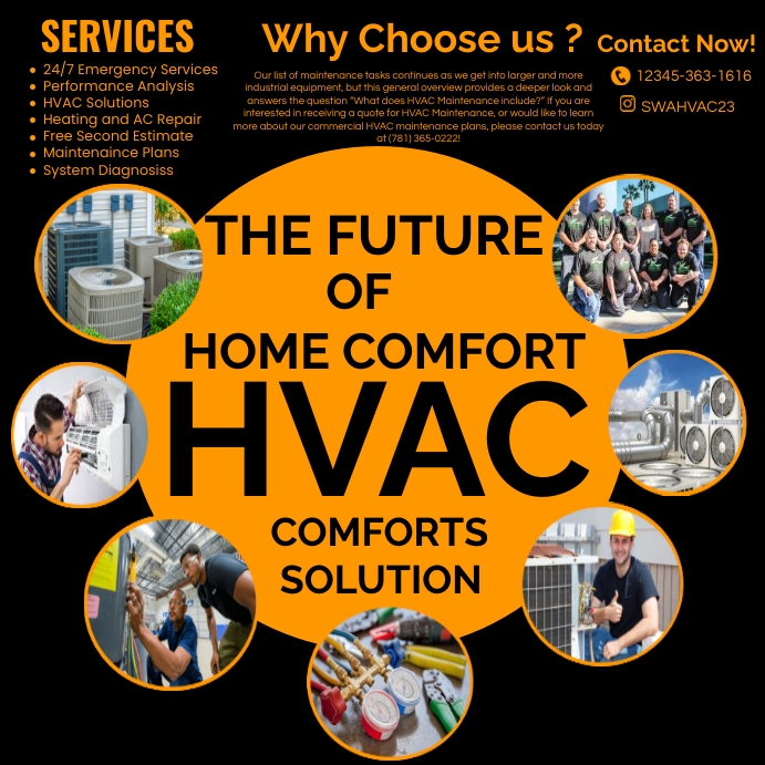 Copy of Air Conditioning HVAC Social Media Ad Hvac | PosterMyWall