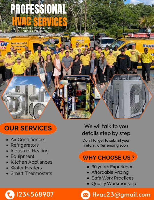 Air Conditioning HVAC Social Media Ad Hvac se Template | PosterMyWall