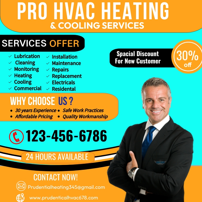 Air Conditioning HVAC Social Media Ad Hvac se Template | PosterMyWall