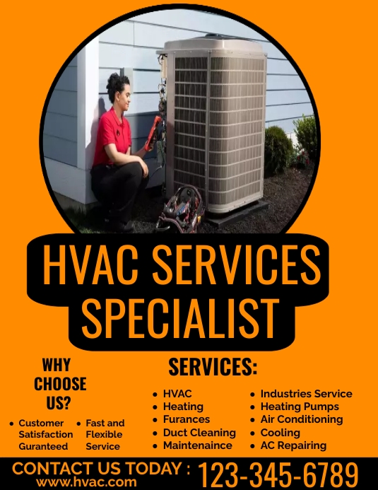 Air Conditioning HVAC Social Media Ad Hvac se Template | PosterMyWall