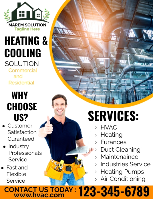 Air Conditioning HVAC Social Media Ad Hvac se Template | PosterMyWall