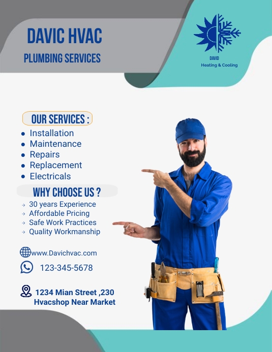 Air Conditioning HVAC Social Media Ad Hvac se Template | PosterMyWall