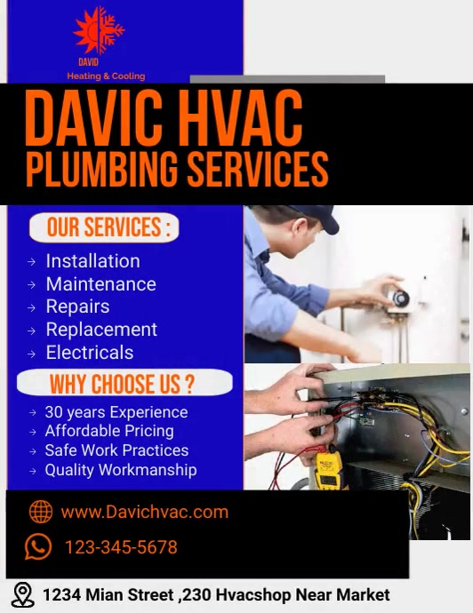 Air Conditioning HVAC Social Media Ad Hvac se Template | PosterMyWall