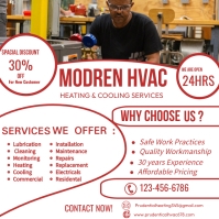 Air Conditioning HVAC Social Media Ad Hvac se Template | PosterMyWall