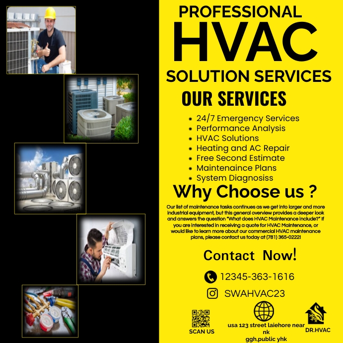 Air Conditioning HVAC Social Media Ad Hvac se Template | PosterMyWall