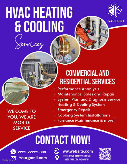 Air Conditioning HVAC Social Media Ad Hvac se Template | PosterMyWall