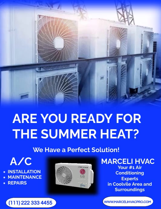 Air Conditioning HVAC Social Media Ad Hvac se Template | PosterMyWall