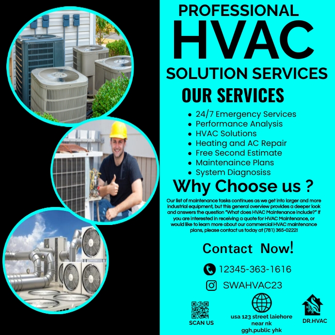 Air Conditioning HVAC Social Media Ad Hvac se Template | PosterMyWall