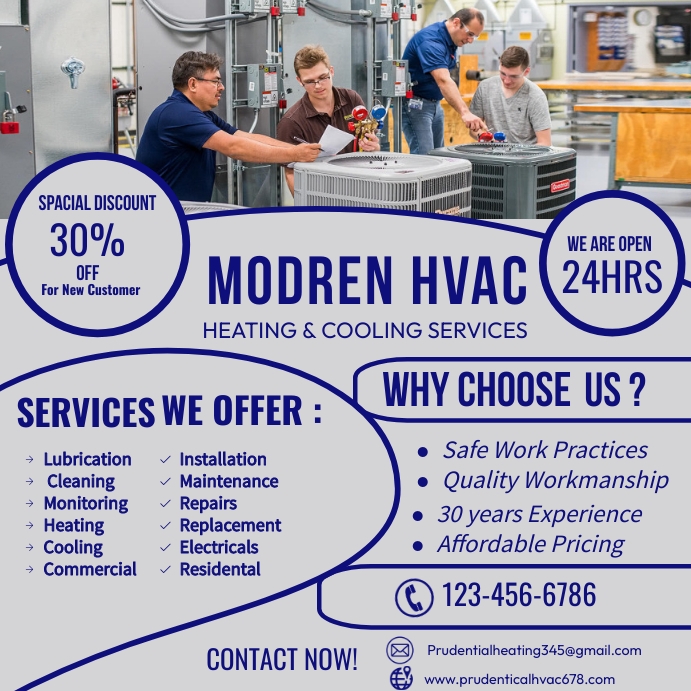 Air Conditioning HVAC Social Media Ad Hvac se Template | PosterMyWall