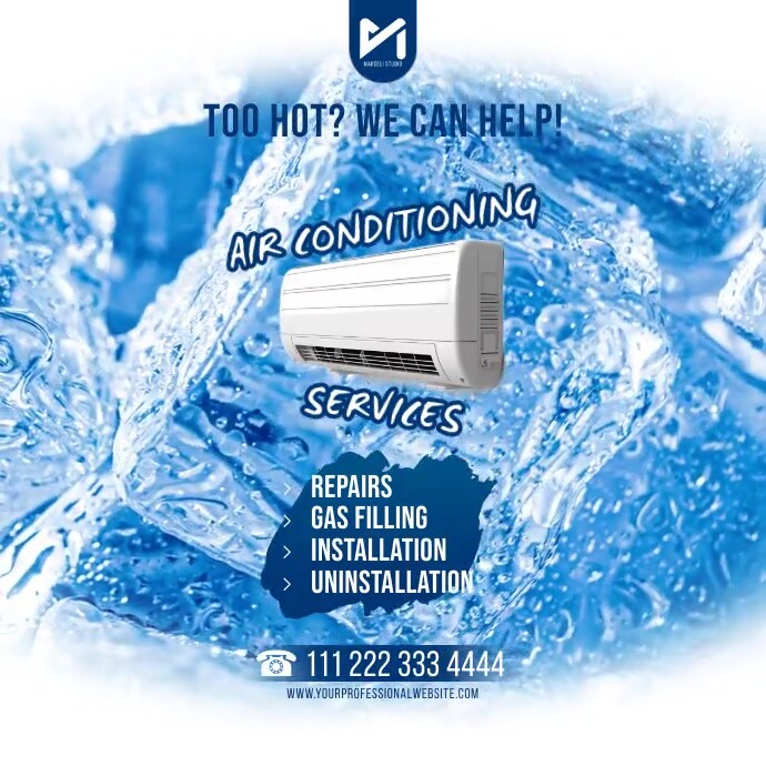 Air Conditioning Services Social Media Ad Template | PosterMyWall