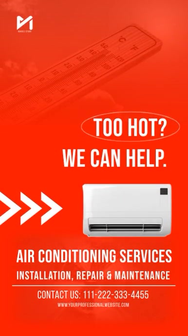 Air Conditioning Services Social Media Ad Template | PosterMyWall