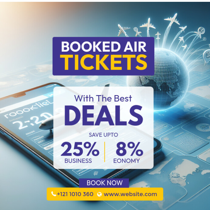 Air Fair Deals Social Media Banner Template | PosterMyWall