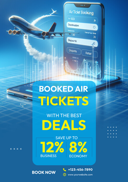 Copy of Air Ticket Booking Flyer | PosterMyWall