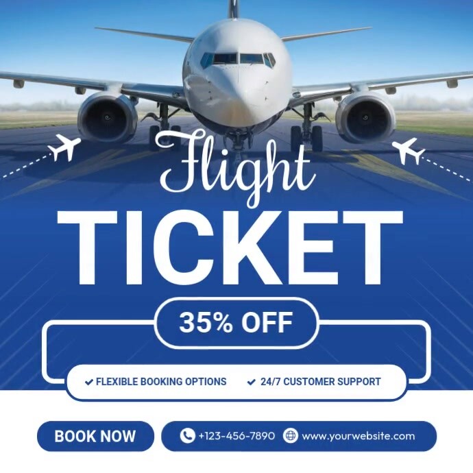 Copy of Air Ticket Offer Template | PosterMyWall