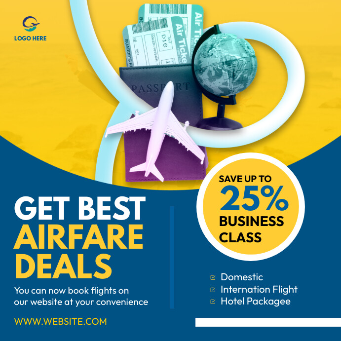 Air Ticket Offer Template | PosterMyWall