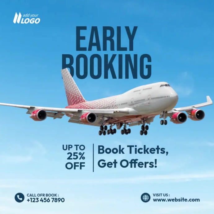 Copy of Air Ticket Offer Template | PosterMyWall