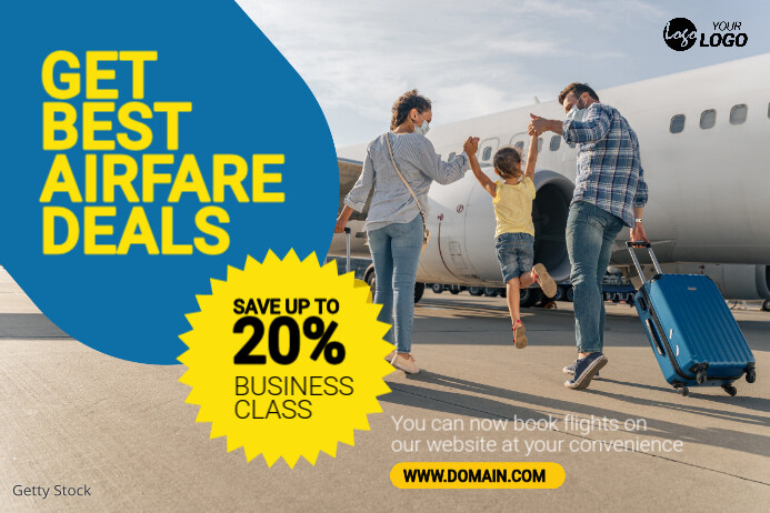 Air Ticket Offer Template | PosterMyWall