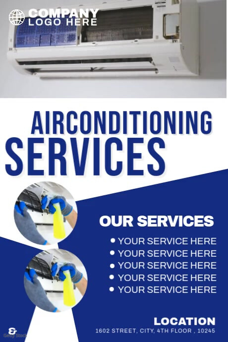 AIRCONDITIONING SERVICE.A Template | PosterMyWall