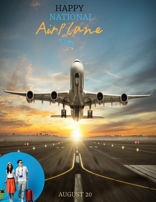 Airplane flight travel template | PosterMyWall