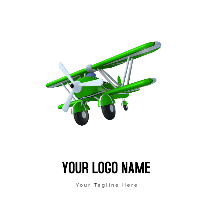 Airplane Model Aircraft Flight Wing Logo Template | PosterMyWall