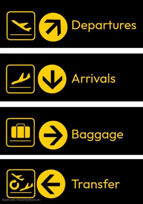 Airport Sign Template | PosterMyWall