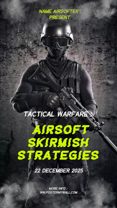 Airsoft Skirmish Instagram Story Template | PosterMyWall