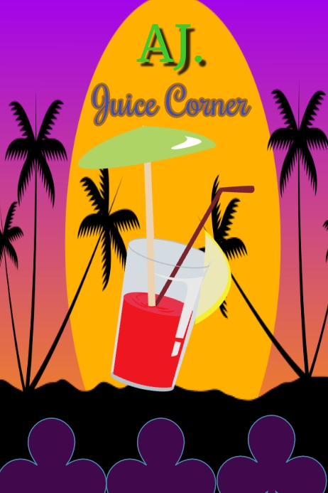 aj. juice corner shop Template | PosterMyWall