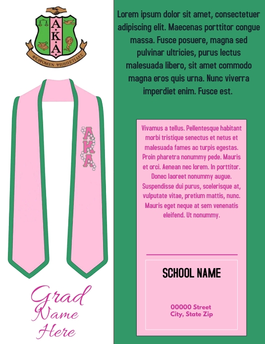 Copy of AKA Graduate Announcement | PosterMyWall