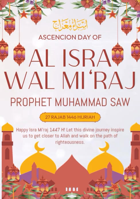 Al-Isra Wal Miraj Template | PosterMyWall