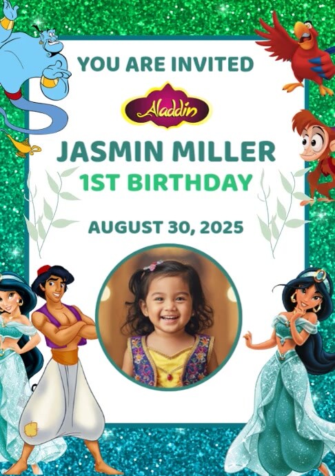 Aladdin Birthday Invitation Template | PosterMyWall
