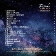 Black Dark Album Back Cover Design CD Smoke Template | PosterMyWall