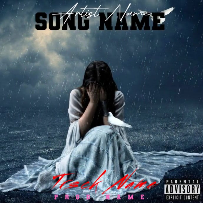 Copy of album broken cover heart sad girl | PosterMyWall