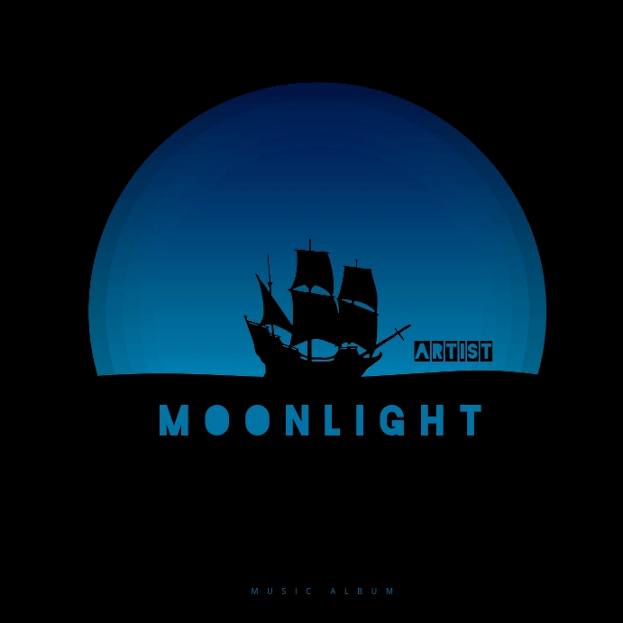 ALBUM COVER | MOONLIGHT Template | PosterMyWall
