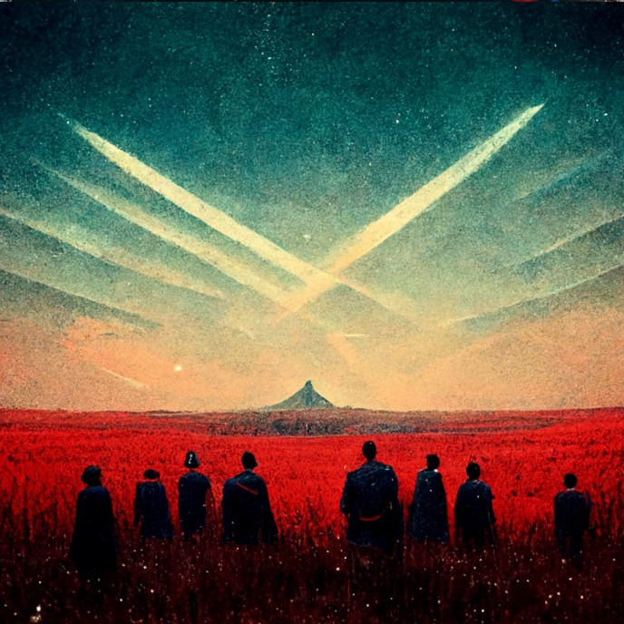 Album Cover ( Group In Red Field ) Template | PosterMyWall