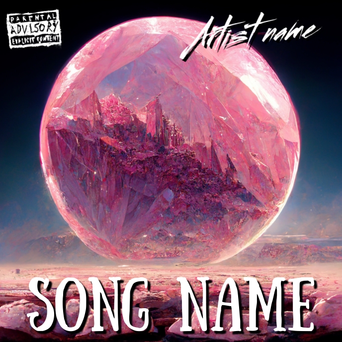 Album Cover ( Pink Planet ) Template | PosterMyWall