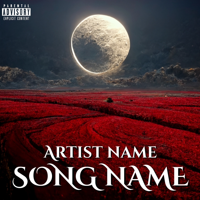 Album Cover ( Red Space ) Template | PosterMyWall