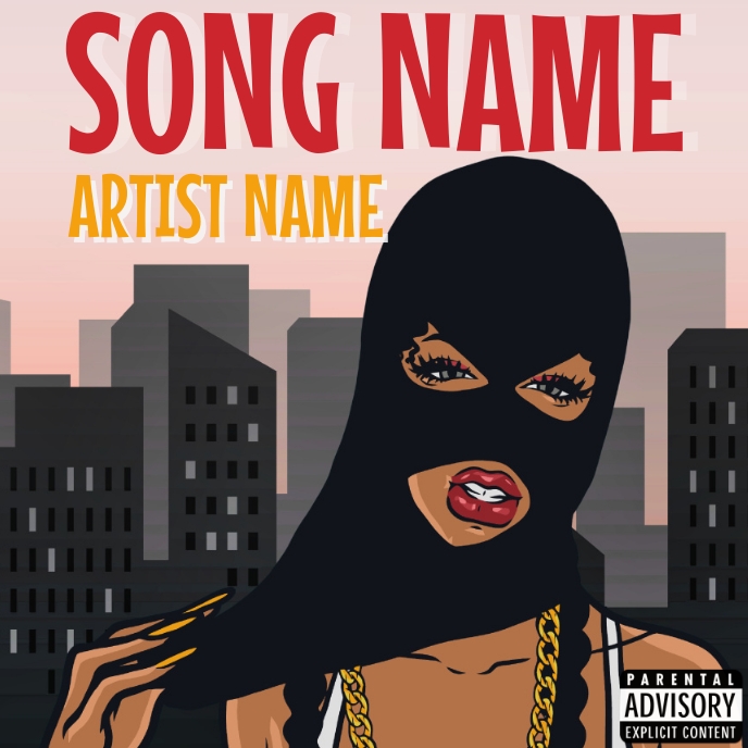 Album Cover ( Ski Mask Girl ) Template | PosterMyWall