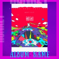 Artistic album cover contrast trolley Template | PosterMyWall