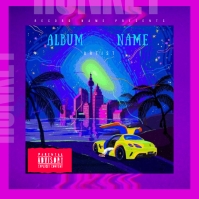 Artistic album cover contrast trolley Template | PosterMyWall