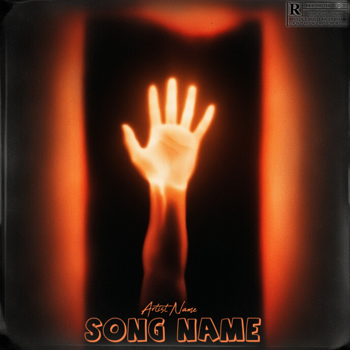 Copy of ALBUM COVER :A glowing hand reaching out in the darkness ...
