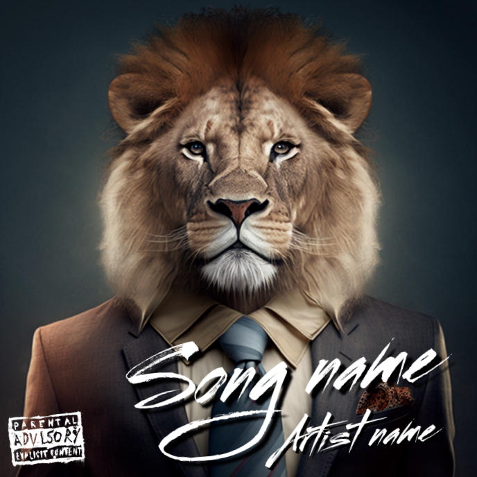 Plantilla de Album Cover - Boss Lion | PosterMyWall