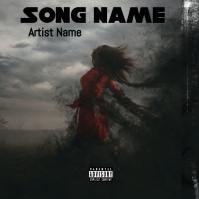 Album cover text mask lightning storm video Template | PosterMyWall