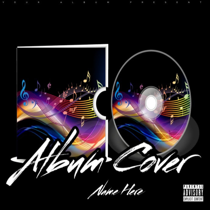 Black Album Cover Album Covers Template | PosterMyWall