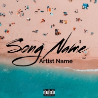 swim-swimming with sharks Album Cover Design Template | PosterMyWall